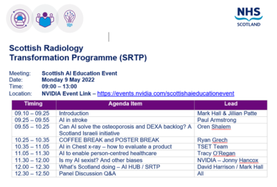 Artificial Intelligence – Scottish Radiology Transformation Programme
